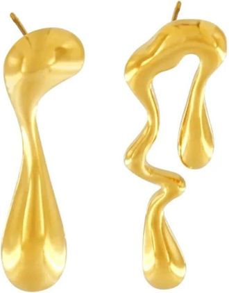 Dansk Copenhagen Gl&uuml;cklicher Asymmetrischer Wasserdichter Ohrring - - Accessories - Damen - Gelb - ONE SIZE