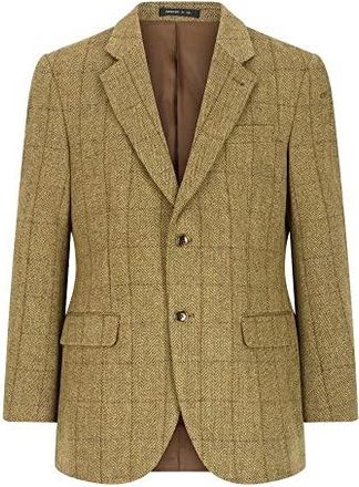 Walker and Hawkes Mens Derby Tweed Windsor Blazer - Light Sage - 46