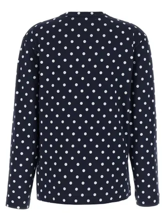 Comme Des Gar&ccedil;ons Womens Blue Cotton Long Sleeve T-Shirt