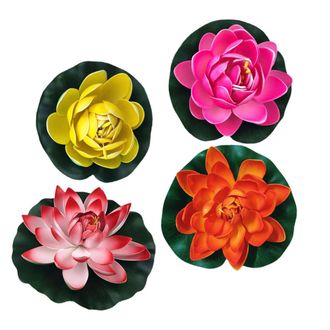 Cabilock 4 St&uuml;ck K&uuml;nstlicher Lotus Sch&uuml;ssel Blasenr&ouml;hrenlampe Gro&szlig;e Aquariumdekorationen Schwimmbad Zubeh&ouml;r F&uuml;r Aquarien Luftpumpe Anlage Wasser Fischtankverzi