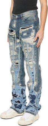 Who Decides War by Ev Bravado Homme, Jeans, Bleu, Taille: W30 Jeans droits