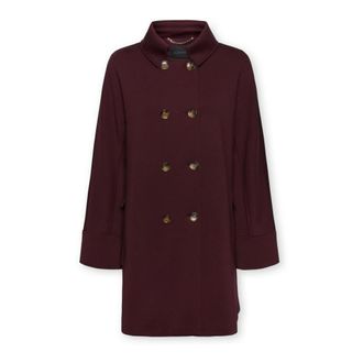 Elena Miro Scuba Coat - - Coats - Damen - Rot - 5XL