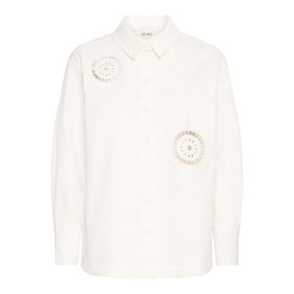 Ichi Wolken-T&auml;nzer besticktes Hemd - - Blouses & Shirts - Damen - Wei&szlig; - L