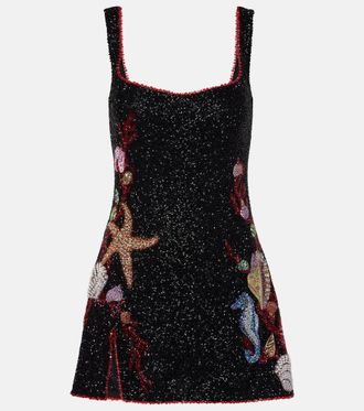 Clio Peppiatt Verziertes Minikleid Marina