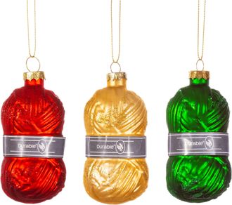 Sass & Belle Weihnachtskugeln in Strickwolle, 3 Stück LINXM152