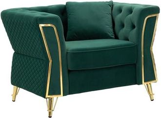 Dmora Sessel Putumayo Gr&uuml;n, Armlehnen, Tragkraft 200 kg