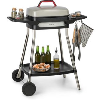 Klarstein Klarstein Gatsby Grill Barbecue &eacute;lectrique 2000W rev&ecirc;tement antiadh&eacute;sif - beige & noir