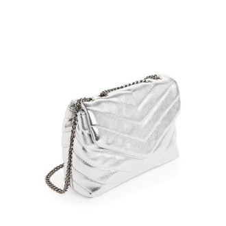 Au Printemps Paris Gesteppte Umhängetasche - Silber