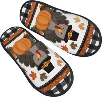 Generic Pantoufles dautomne en forme de feuilles de citrouille pour homme et femme - Antid&eacute;rapantes - Confortables - En mousse &agrave; m&eacute;moire de forme - Pour chamb