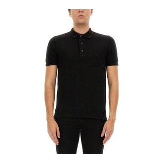 Tom Ford Homme, Tops, Noir, Taille: M Polo Classique en Piqu&eacute;