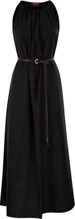 Max Mara Femme, Robes, Noir, Taille: 36 FR Mstzuppa Robe Longue &agrave; Col Montant