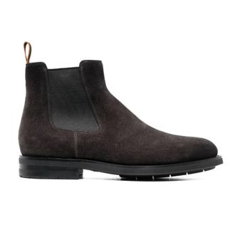 Santoni Zederbraune Wildleder-Stiefeletten - - Shoes - Herren - Braun - 42 EU