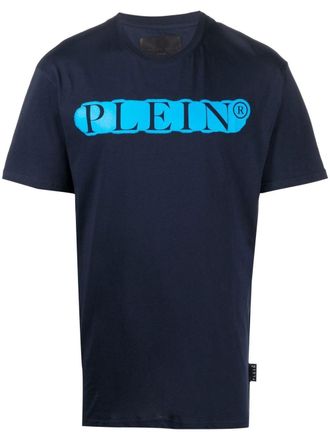 Philipp Plein t-shirt à logo imprimé - Bleu