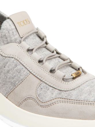 Tod's Knit and Suede Sneaker - grey