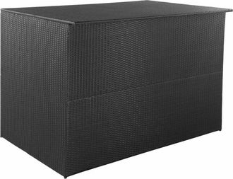 vidaXL Garden-Auflagenbox Schwarz 150x100x100 cm Poly Rattan - Vidaxl