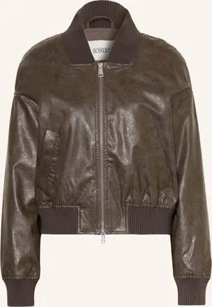 SoSUE Sosue Blouson In Lederoptik braun