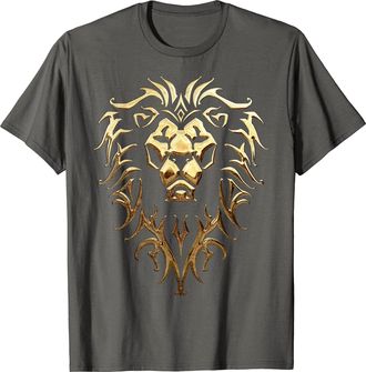 World of Warcraft Gaming Logo Alliance Epic Gamer mit metallischem Wappen T-Shirt