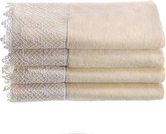 Creative Scents Spitze Handtücher cremefarben