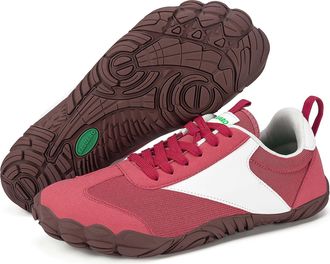 Saguaro Barfu&szlig;schuhe Herren Leicht Barfussschuhe Damen Barfu&szlig; Sneaker Atmungsaktiv rutschfest Barefoot Shoes mit Breite Zehenbox, Rot, 44 EU