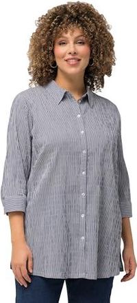 Ulla Popken Chemisier Blouses, Bleu Marine, 48-50 Femme
