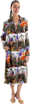 5 Progress Femme, Robes, Multicolore, Taille: 42 FR Long Shirtdress