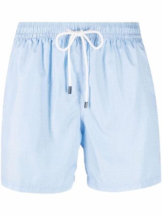 Fedeli short de bain &agrave; imprim&eacute; graphique - Bleu