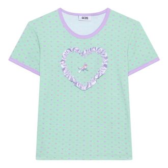 GCDS Polly Pocket all over slim t-shirt - - Tops - Damen - Gr&uuml;n - XS