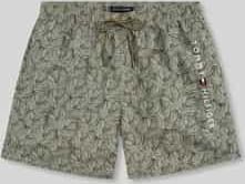 Tommy Hilfiger Regular Fit Badehose mit Logo Print