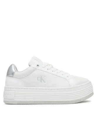 Calvin Klein Jeans Sneakers Bold Flatf Low Lace Mg YW0YW01766 Wei&szlig;