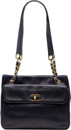 Chanel Shopper - CC Lambskin Front Pocket Tote - Gr. unisize - in Blau - f&uuml;r Damen