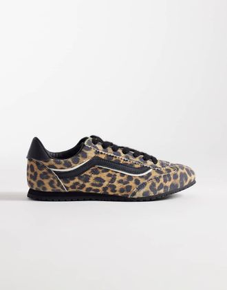 Vans Super Lowpro - Baskets &agrave; imprim&eacute; l&eacute;opard-Multi