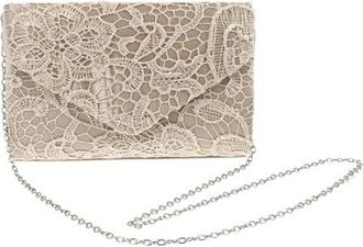 PartyKindom Pochette Soirée Femme Satin avec Motif Dentelle Élégante Sac Main Brillant pour Banquet et Fête Clutch Bag pour Femme