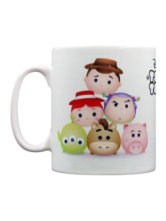 Disney Tsum Tsum Toy Story Kaffeebecher, wei&szlig;, 7.9 x 11.00 x 9.3 cm, Mehrfarbig