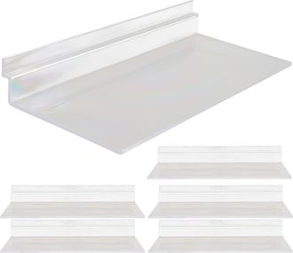 Valiclud 6 St&uuml;ck Transparentes Lamellenwandregal Schuhdisplay Wandmontage Schuhablage Kunststoff Bruchfest Klein Pr&auml;sentationszwecke