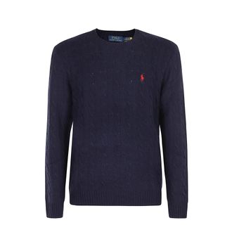Polo Ralph Lauren Kaschmir Geflochtener Wollkragen - - Knitwear - Herren - Blau - M