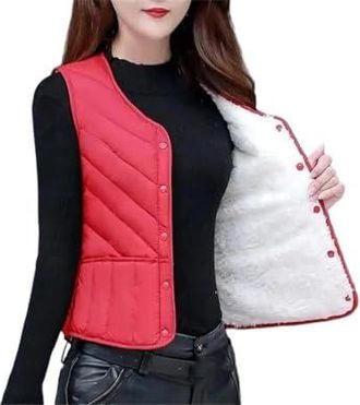 Generic Gilet sans manches pour femme - Grande taille - D&eacute;contract&eacute; - &Eacute;pais - Mince - Chaud, 1012, 5XL