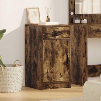 vidaXL Buffet Ch&ecirc;ne fum&eacute; 40 x 40.5 x 75 cm Bois ding&eacute;nierie Vidaxl