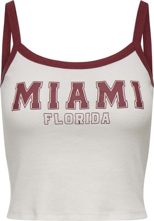 Only Onlvikka S/L Rib Print Top Box JRS