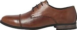 Jack & Jones Jfwraymond Leather Noos Chaussures de Costume pour Homme, Cognac, 45 EU