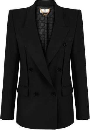 Elisabetta Franchi Damen, Jacken, Schwarzk, XLGr&ouml;&szlig;e