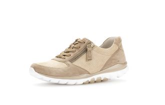 Gabor Damen Low-Top Sneaker, Frauen Halbschuhe,Wechselfußbett,Freizeitschuhe,Turnschuhe,Laufschuhe,schnürschuhe,Caramel/Sand,40 EU / 6.5 UK