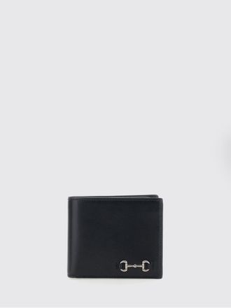 Gucci Portefeuille Horsebit en cuir de veau lisse avec poche &agrave; billets