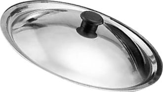 Garneck Universaldeckel Edelstahl 23,5cm Topfdeckel Ersatzdeckel Mit Bakelitknauf Vielseitig F&uuml;r Braten Kochen D&auml;mpfen K&uuml;chentopf Zubeh&ouml;r