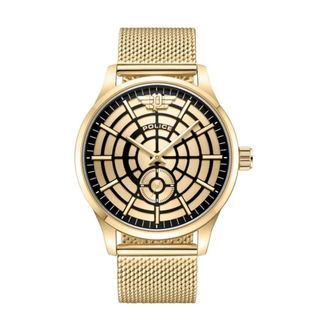 Police Homme, Accessoires, Jaune, Taille: ONE Size Montre habill&eacute;e en acier inoxydable