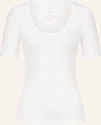 erlich textil Erlich Textil Light Touch Tiefausgeschnittenes T-Shirt Mit Lyocell - Seidig Weich weiss