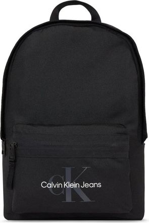 Calvin Klein Homme, Sacs, Noir, Taille: ONE Size Sac &agrave; dos avec logo imprim&eacute; - Toile noire