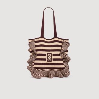 Sandro Gestreifte H&auml;keltasche