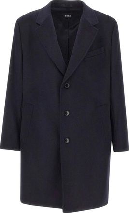 HUGO BOSS Manteau en Laine et Cachemire - Homme - Manteaux - Bleu - Taille: 4XL