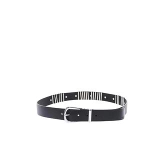 Diesel Lederg&uuml;rtel mit silbernen Details - - Accessories - Damen - Schwarzk - ONE SIZE