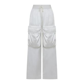 Off-white Duchesse Cargohose - - Trousers - Damen - Wei&szlig; - S